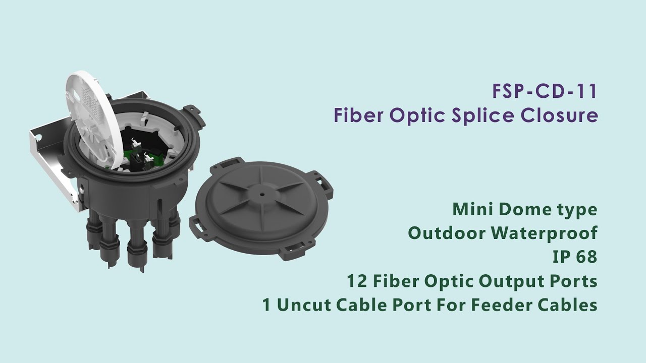 Mini Type Fiber Optic Splice Closure IP68 Dome type FSP-CD-11 - YouTube