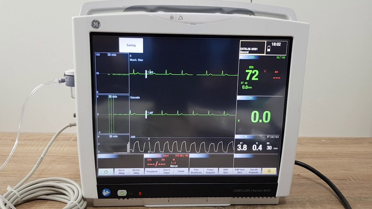 GE B450 patient monitor 2 - YouTube