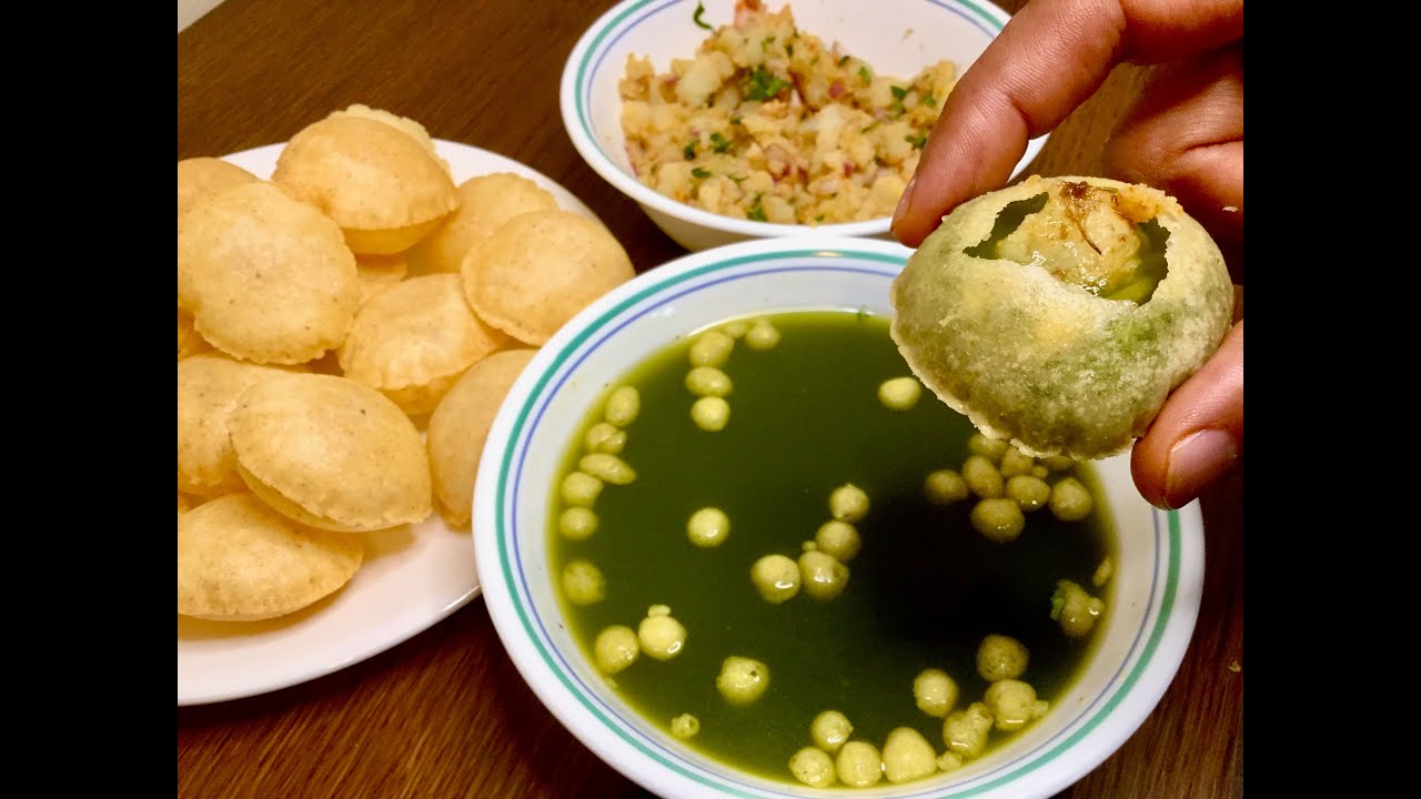 पानी पूरी बनाने का आसान तरीका !! 100% perfect pani puri !! Sooji Gol ...