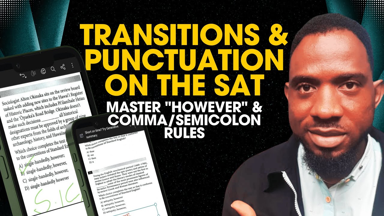 Transitions & Punctuation on the SAT | Master “However” & Comma/Semicolon Rules - YouTube