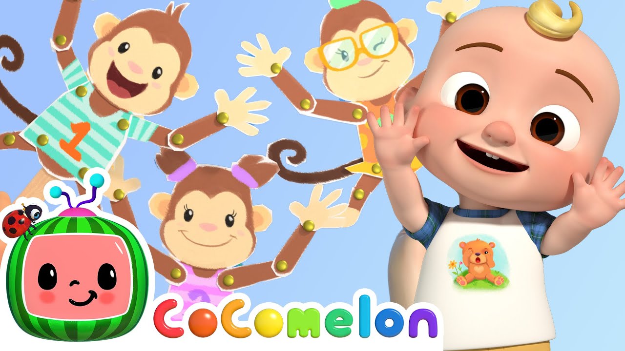 Five Little Monkeys Jumping + More Nursery Rhymes & Kids Songs - ABC ...
