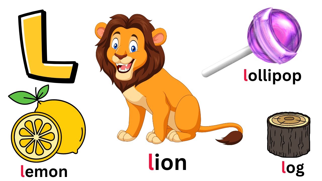 Letter "l" Sound | Objects that begin with letter Ll | Kids Phonics ...