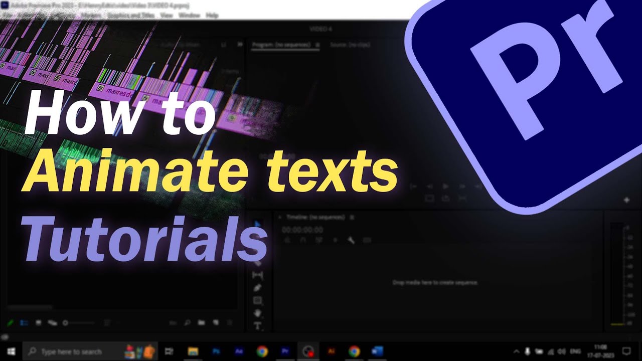 Premiere pro Text animation | premiere pro per text animate kaise kare ...
