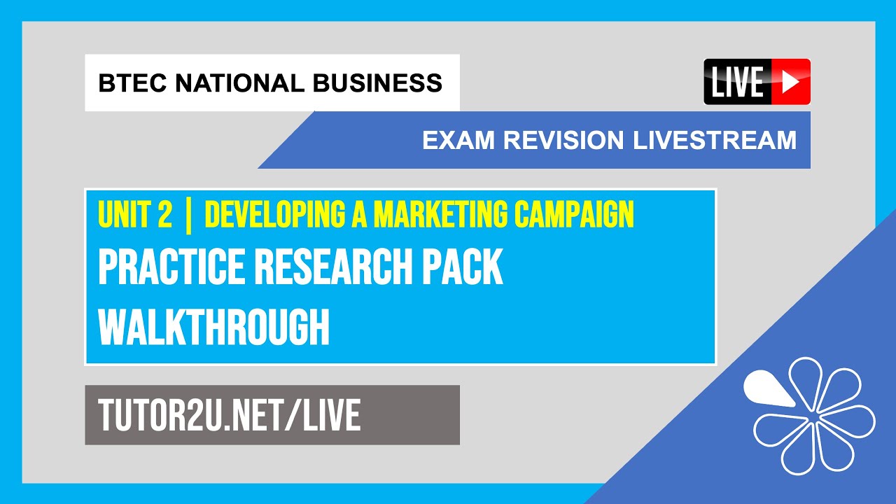 BTEC National Business | Exam Support Live | Unit 2 - Practice Research ...