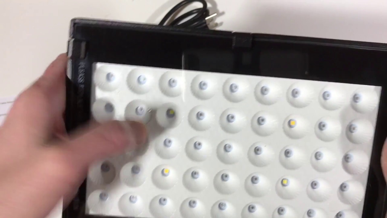 HIGROW 50W Full Spectrum LED Grow Light unboxing, setup and review ...