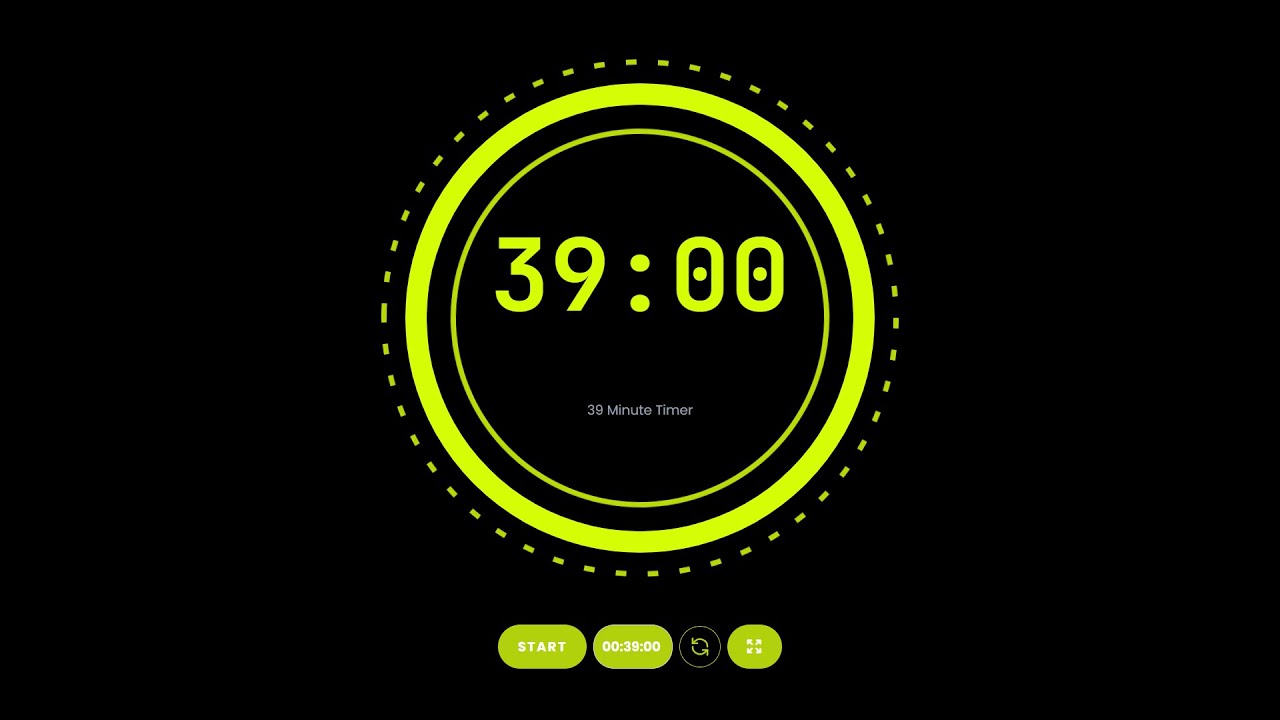 39 Minute Timer - Traditional Clock - YouTube