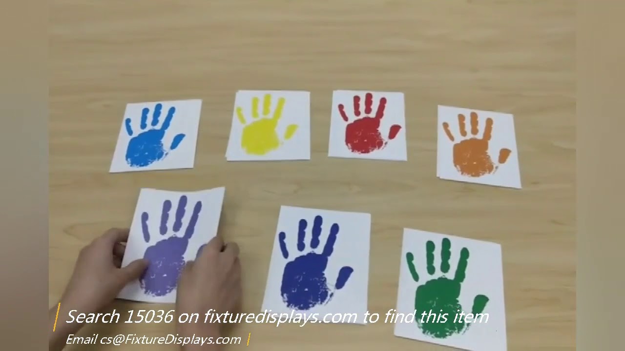 15036 hand print school kids hand print self adhesive colorful hand ...