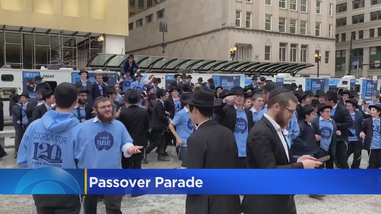 Dozens celebrate upcoming Jewish Passover with parade downtown - YouTube