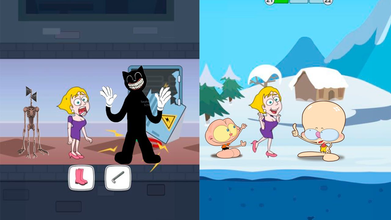 MONGO E DRONGO SALVARAM A GAROTA DO BEBÊ SIREN HEAD E CARTOON CAT ...