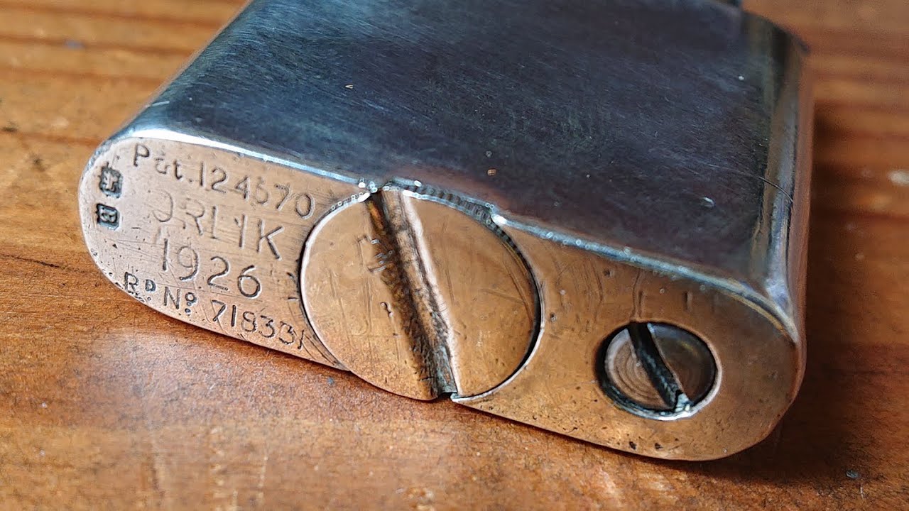 【100 year old petrol lighter】Sterling silver ORLIK 1926 restoration ...