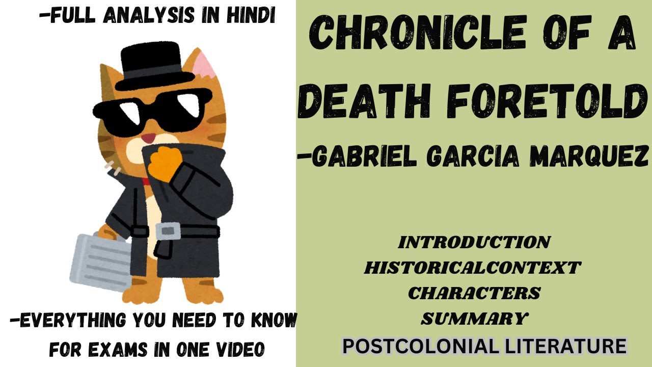 CHRONICLE OF A DEATH FORETOLD||GABRIEL GARCIA MARQUEZ||INTRODUCTION ...