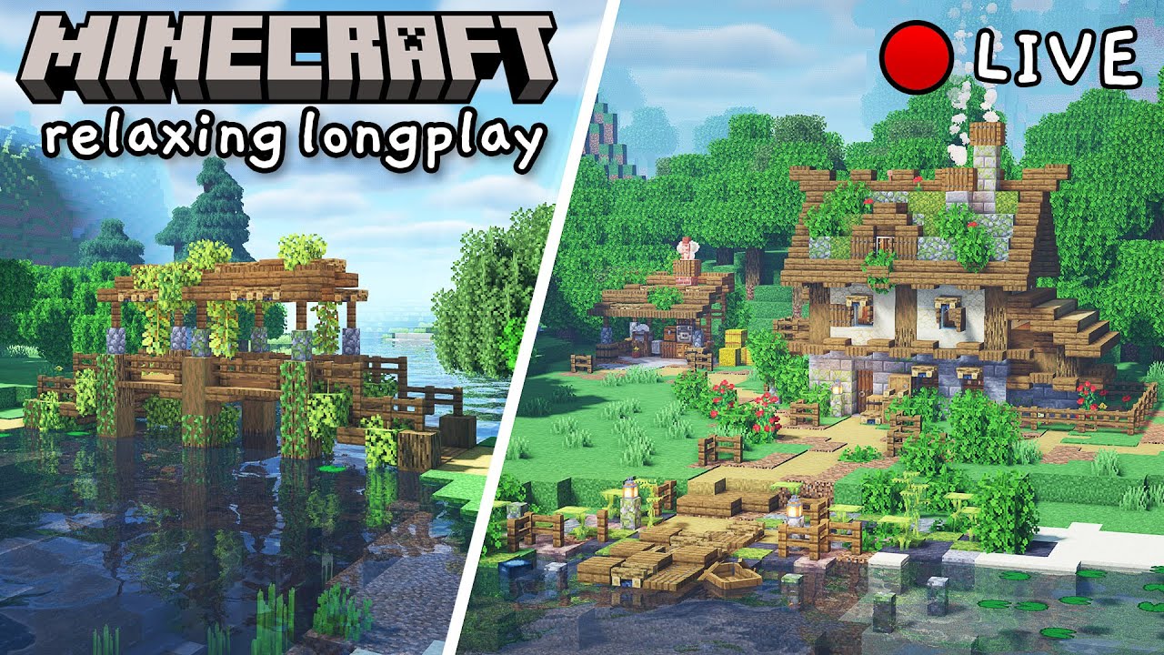 Minecraft Longplay LIVE (With Commentary) | Building Cozy Farmland ...