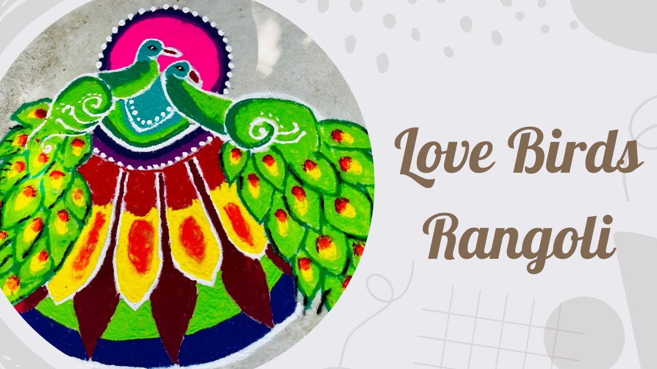 Rangoli 101: Love Birds II Easy Rangoli Designs - YouTube