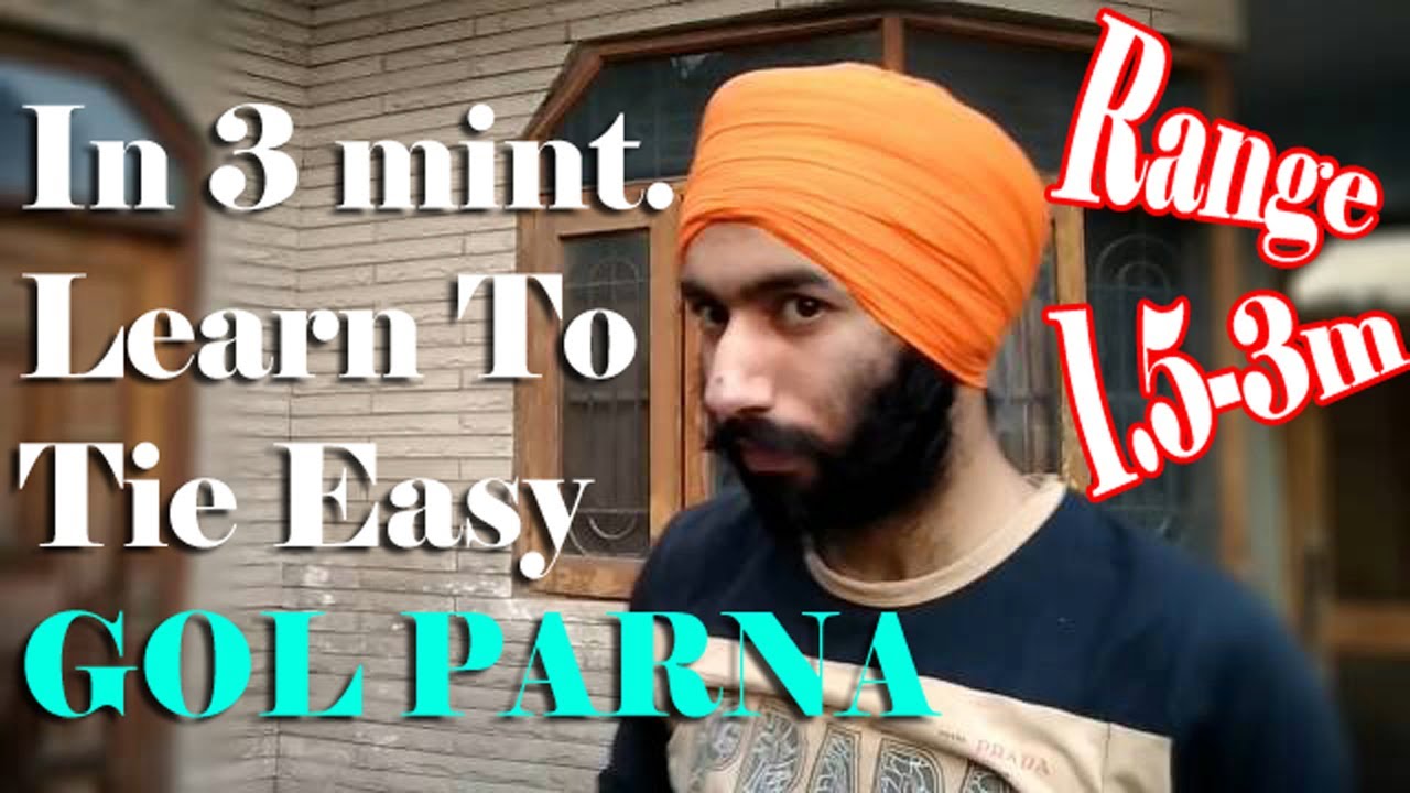 3 mint. easy GOL PARNA for beginners || How to tie gol parna - YouTube