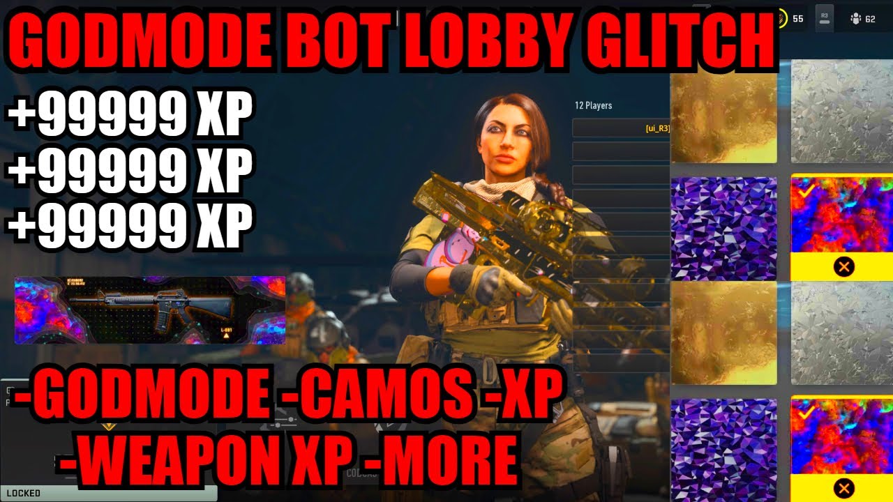 New Bot Lobby Glitch Mw2 Camos Xp More Godmode Glitch Mw2
