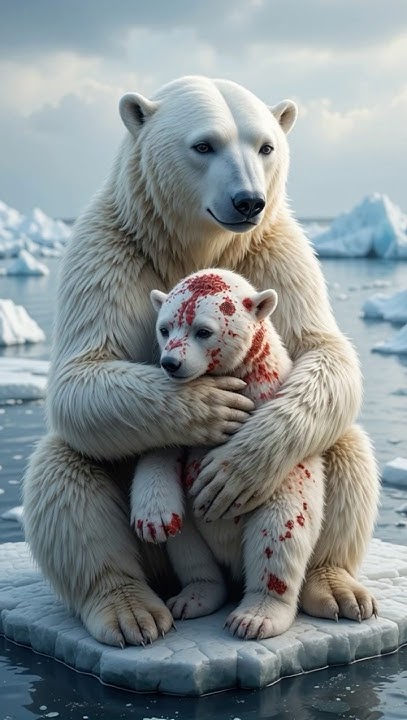 A Mother Polar Bear Begs Fishermen to Rescue Her Injured Cub Covered in Barnacles - YouTube