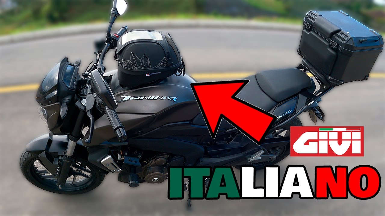 Dominar 400 instalando tank bag - YouTube