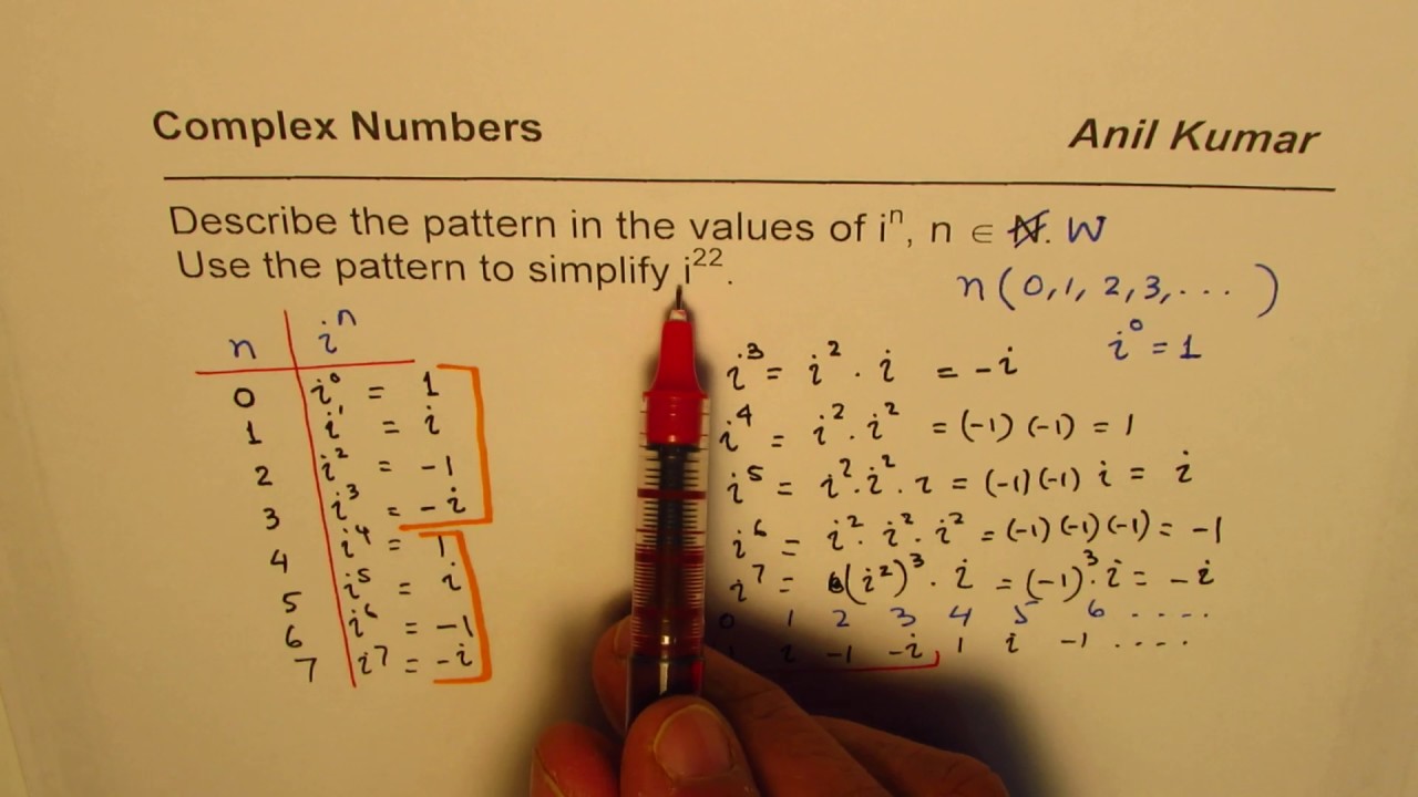 Describe Pattern Of Exponents Of Pure Imaginary Number YouTube describe-pattern-of-exponents-of-pure-imaginary-number-youtube
