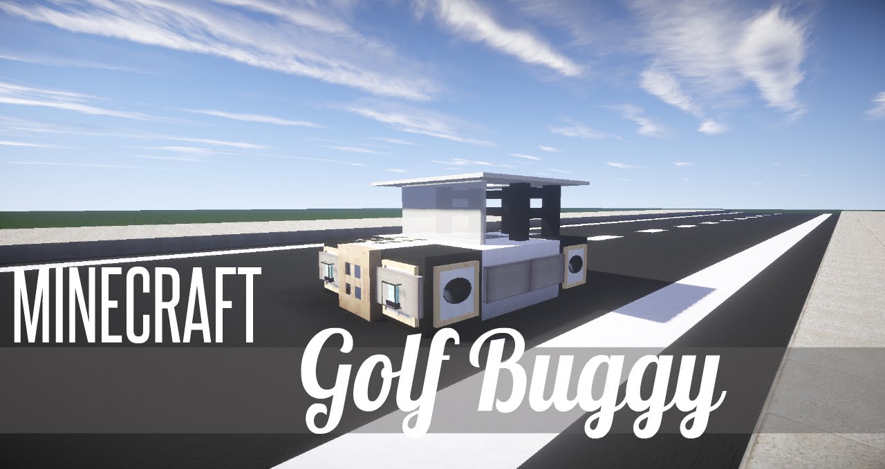 Minecraft Vehicle Tutorial - How to Build : Golf Buggy. - YouTube