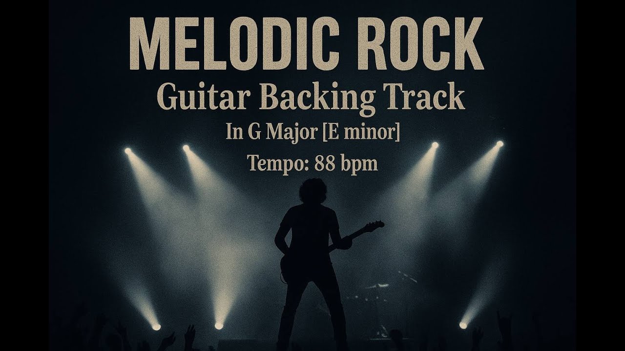 Melodic Rock Guitar Backing Track in G Major [E minor] - YouTube