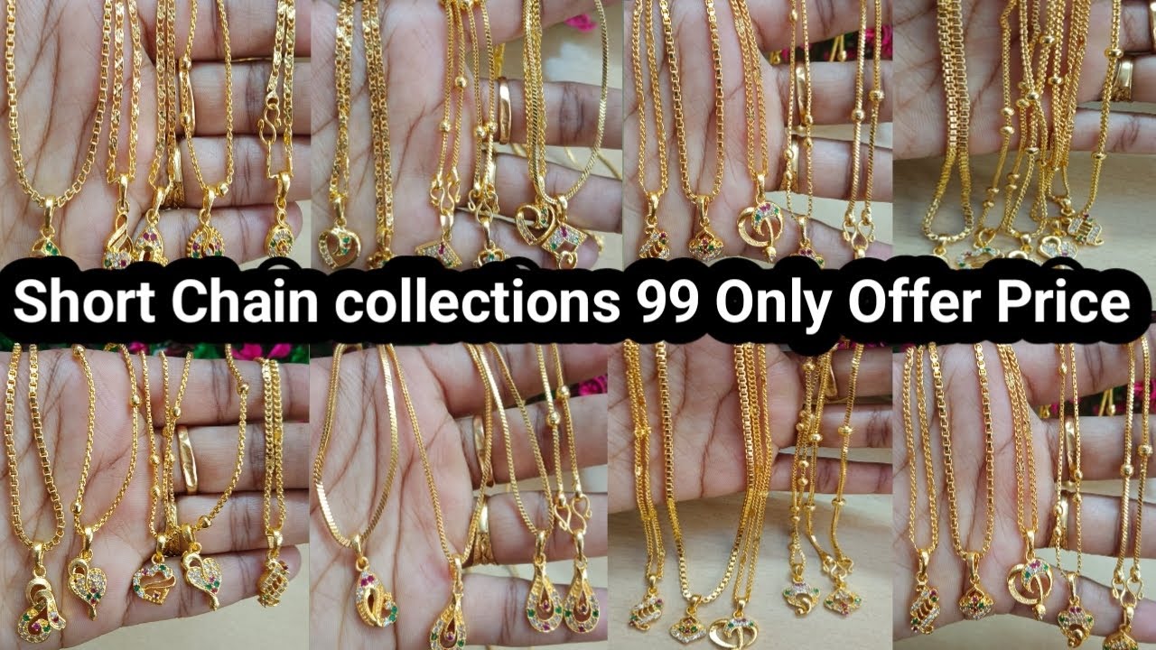 Short Chain Collections 99 Only Offer Price || #8807323739 || #Sri Bala ...