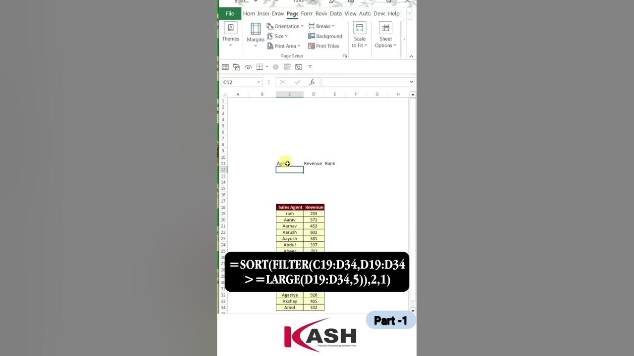 How To Make Top Ranking Chart In Ms Excell Youtube