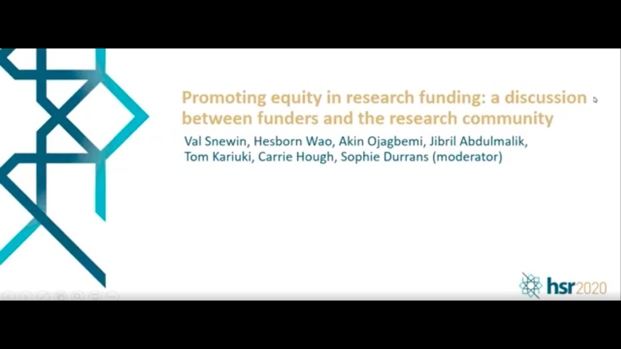 09 Nov Promoting equity in research funding a discussion between ...