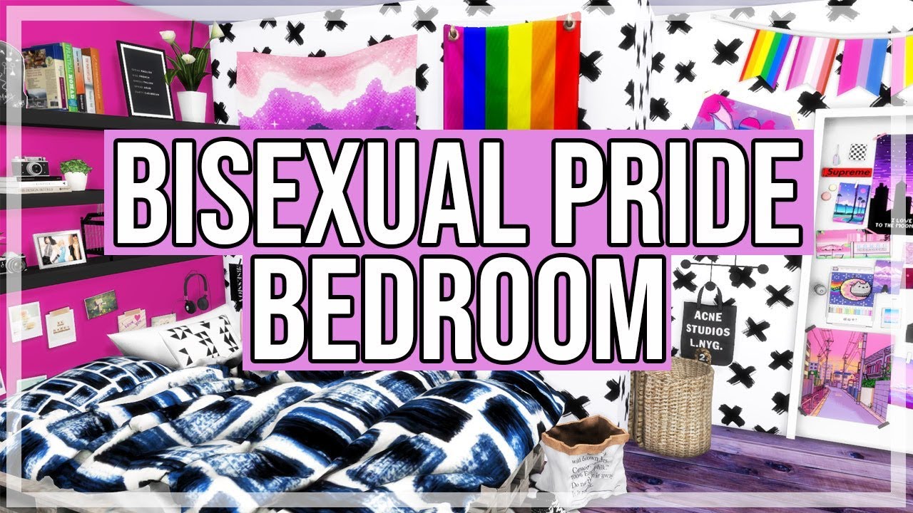 The Sims 4: Room Build || Bisexual Pride Bedroom 🏳️‍🌈 - YouTube
