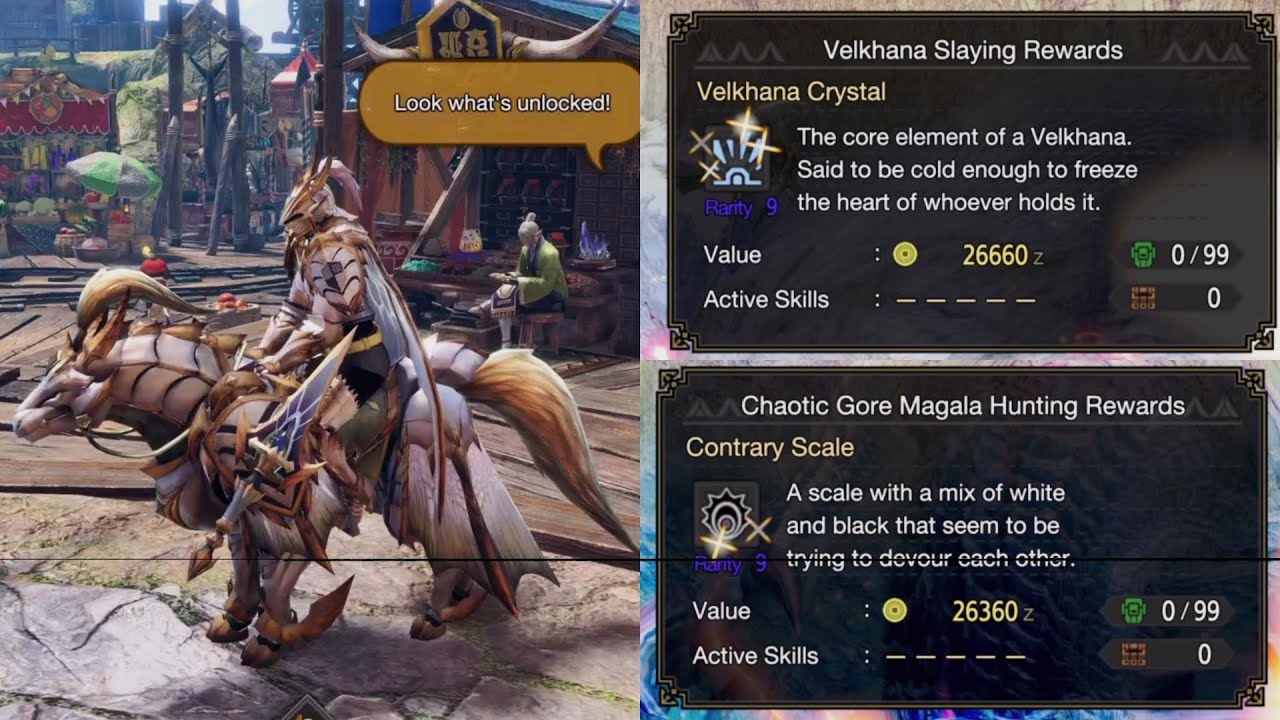 Monster Hunter Rise Sunbreak PS5 Contrary Scale and Velkhana Crystal ...