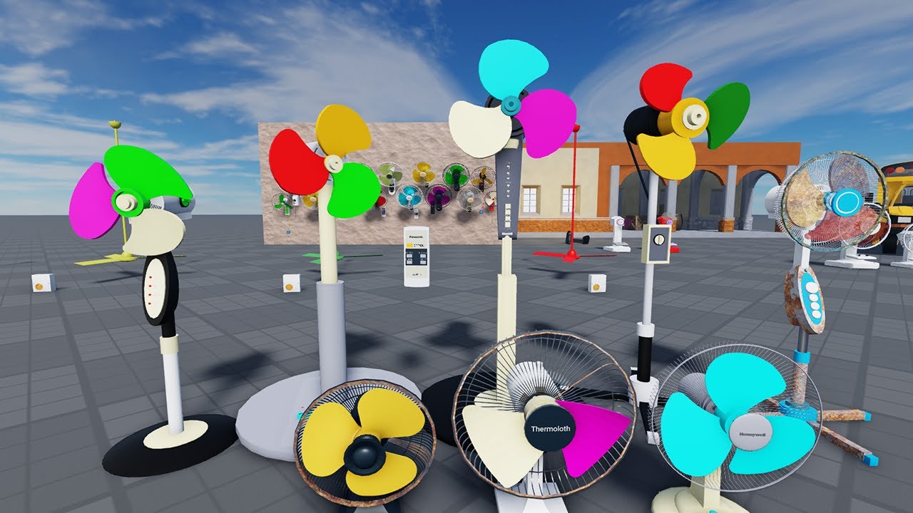 8 Fan Colours Spinning - Many Fans Invention - YouTube