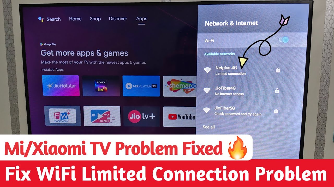 Mi TV/Xiaomi TV WiFi Limited Connection Problem Solved 🔥 | Fix Mi ...