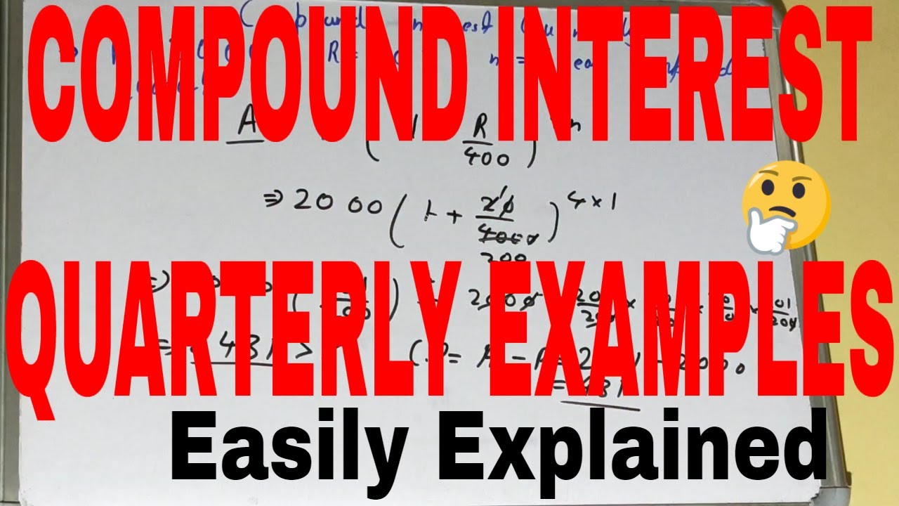 Compound interest quarterly example|How to calculate compound interest ...
