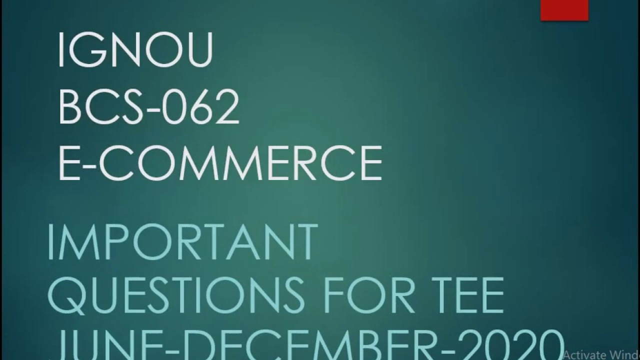 IGNOU BCS-062 ALL TIME IMPORTANT QUESTIONS - YouTube