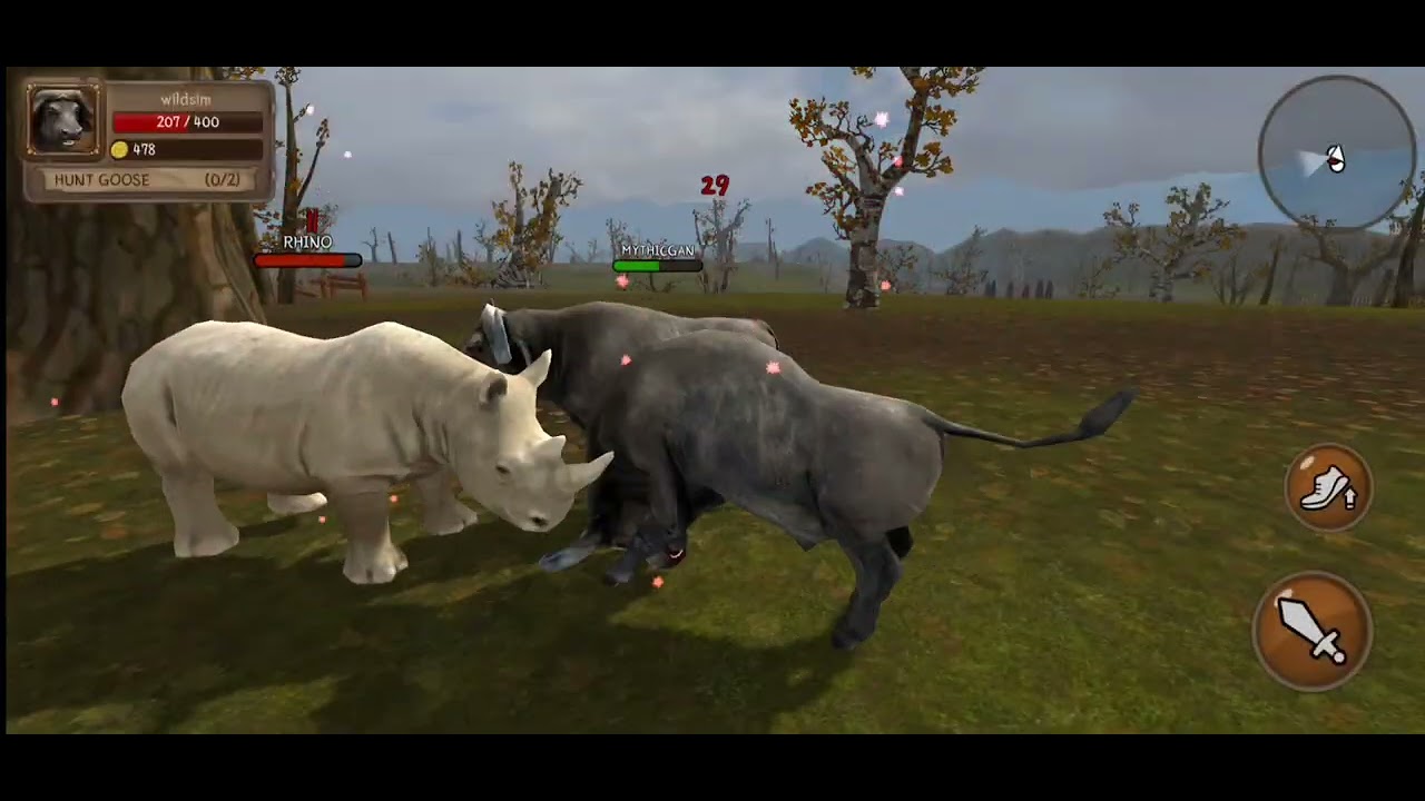 Wild Buffalo's 🦬 Vs Fat Rhinos 🦏 Ultimate Buffalo Simulator - YouTube