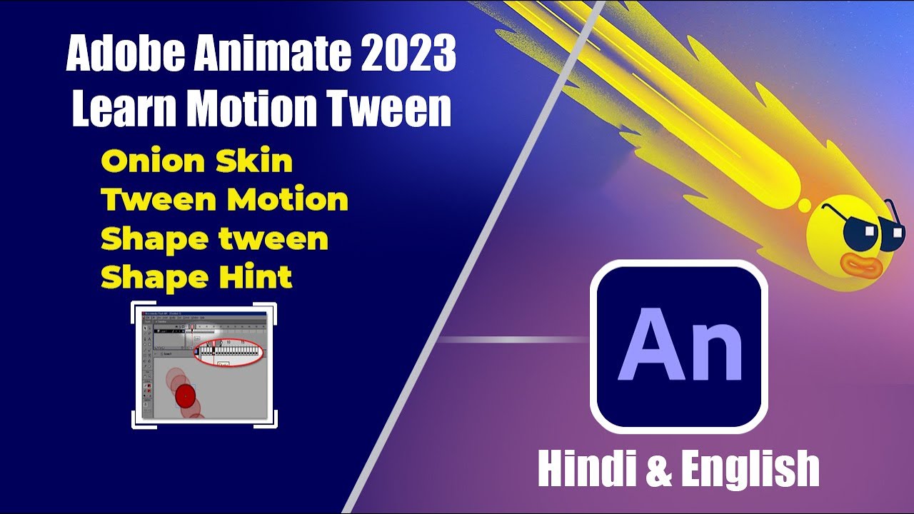 Timeline Keyframe | tween Motion | Onion Skin in Adobe Animate cc 2023 ...