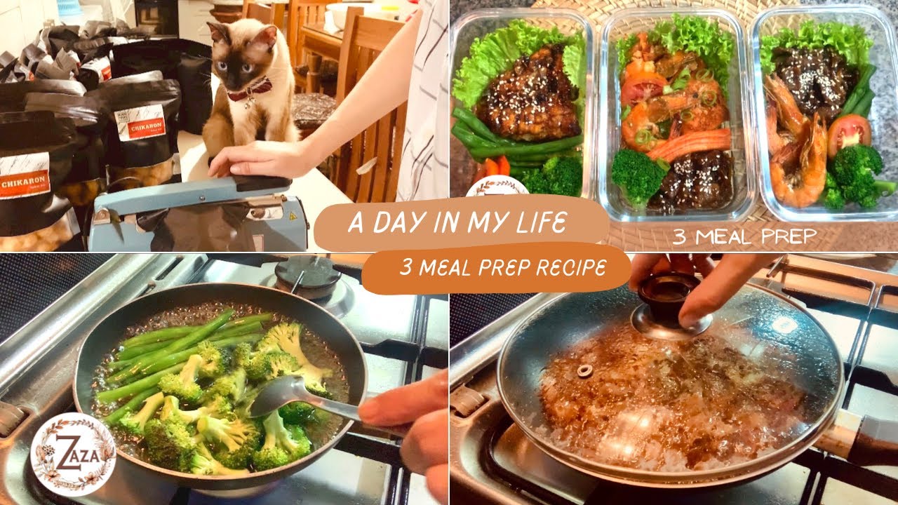 3 Meal Prep | A Day In Life | How to make 3-meal prep | Easy Recipe # ...