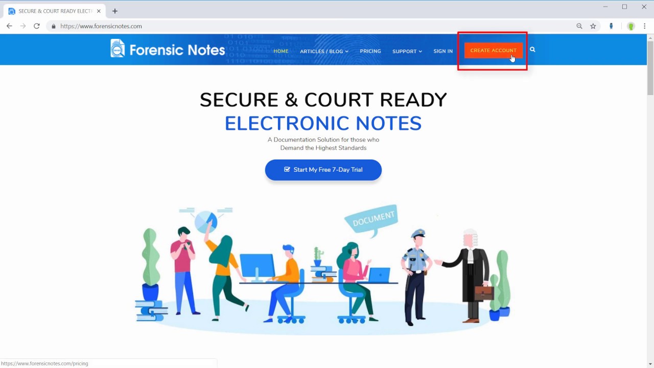 Forensic Notes - How to Sign-up - YouTube