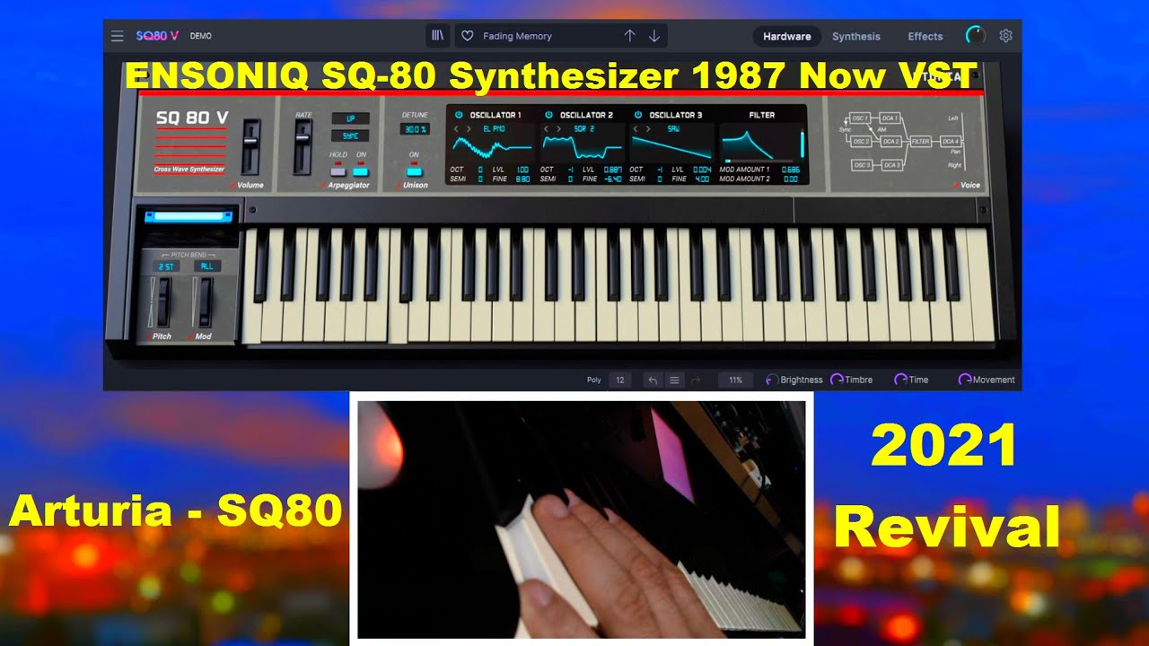 Arturia - SQ80 / ENSONIQ SQ-80 Synthesizer 1987 Now VST / Full Patch Demo Sound Presets - YouTube