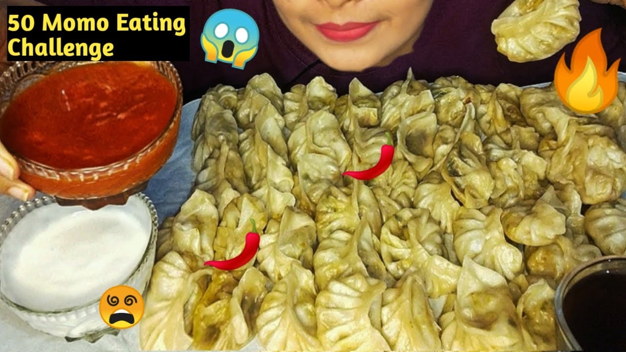 50 MOMO EATING CHALLENGE 🔥 | 50 DUMPLINGS EATING CHALLENGE | EATING ...