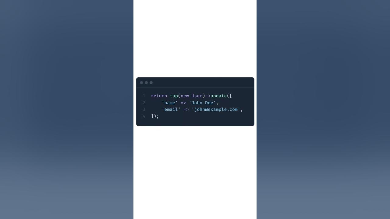 Laravel Tip - Using the tap() Helper #coding #laravel - YouTube