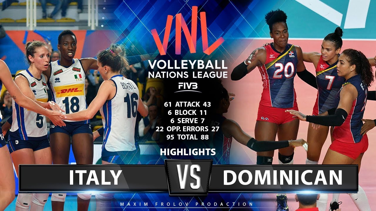 Italy vs Dominican | Highlights | Women's VNL 2019 - YouTube
