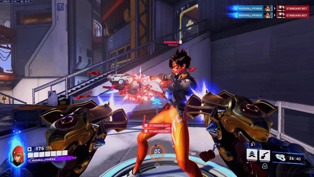Overwatch 2- PRACTICE RANGE: Testing Skills on Tracer to the MAX! - YouTube