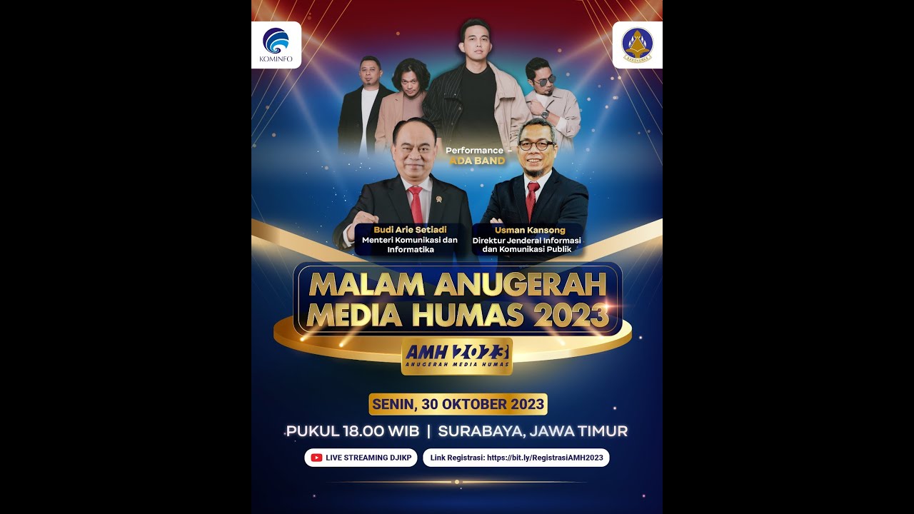 MALAM ANUGERAH MEDIA HUMAS 2023 - YouTube