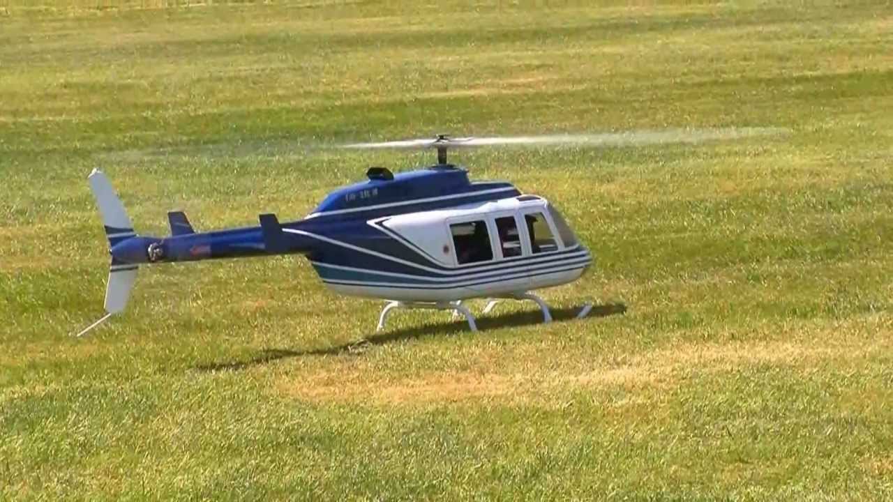 RC Bell 206 On a stock Trex chassis - YouTube