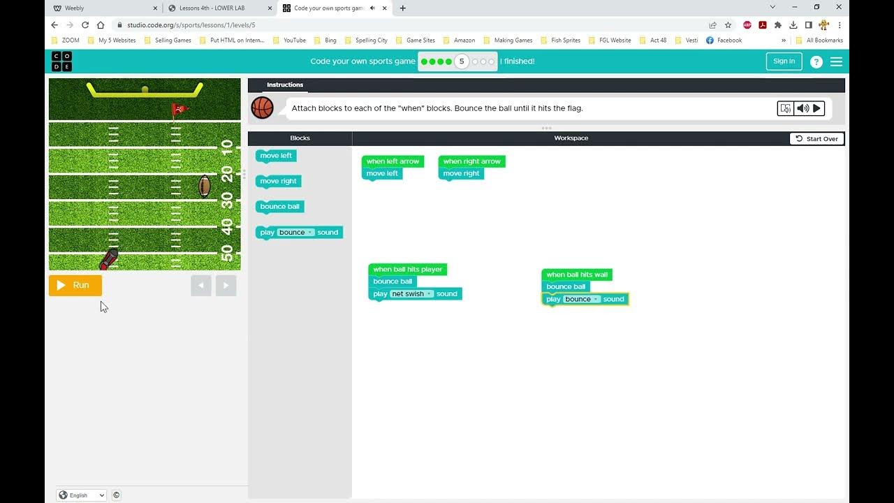 Code your own sports game (Steps 1 to 6) - YouTube