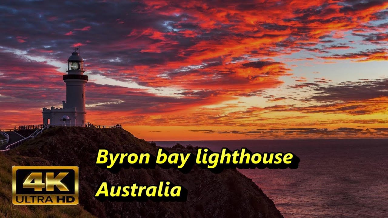 Flying over Byron bay lighthouse Australia - YouTube