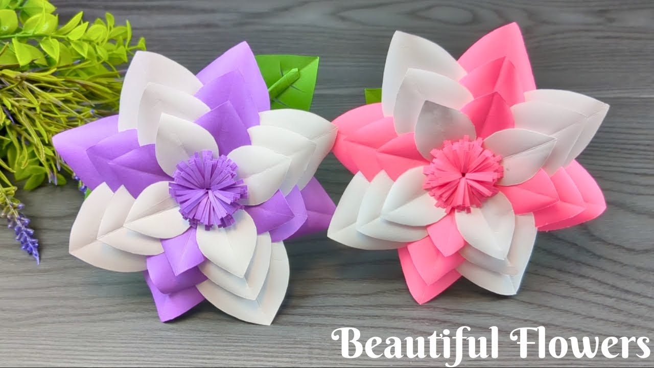 Amazing Paper Flowers # PaperCrafts #diy - YouTube