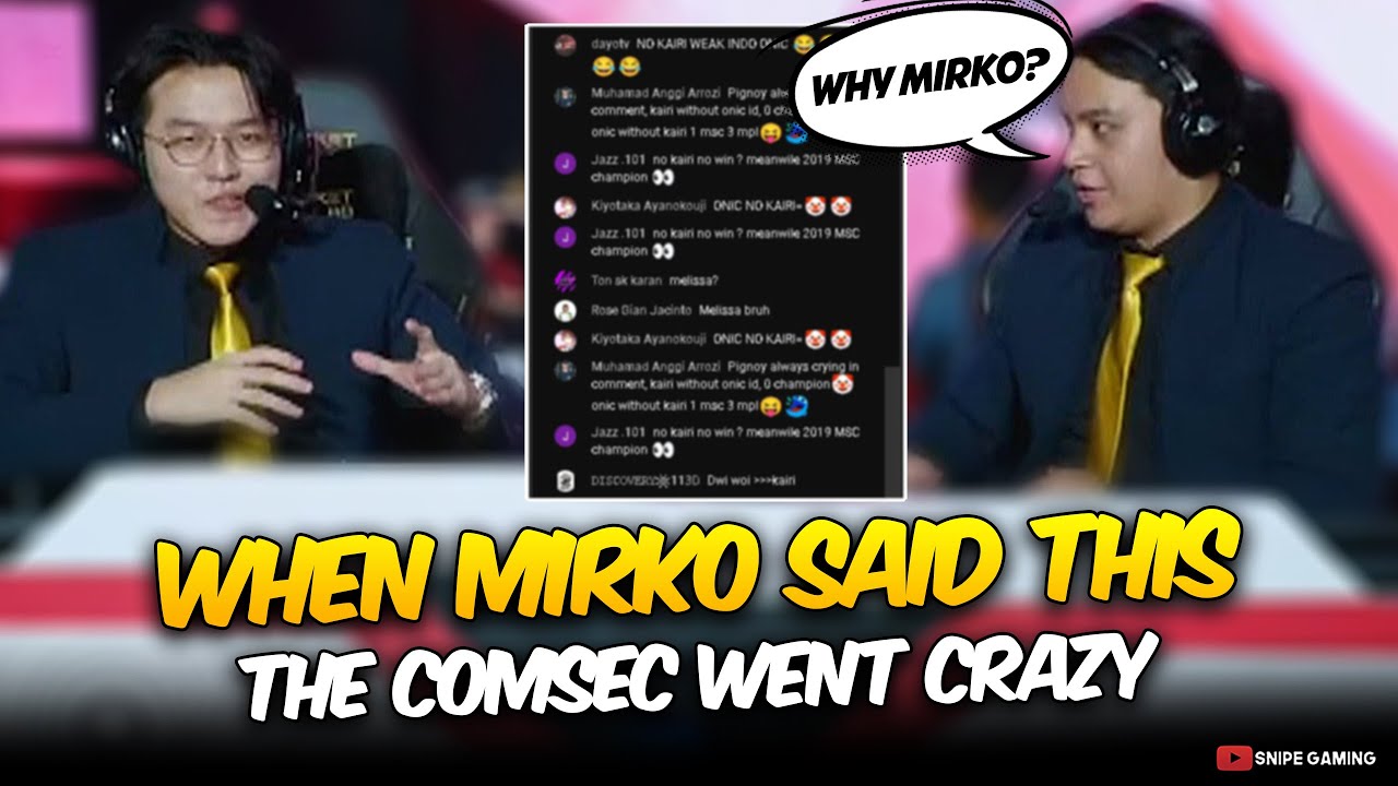 EVERYONE in the COMMENT SECTION WENT CRAZY AFTER MIRKO SAID THIS ...