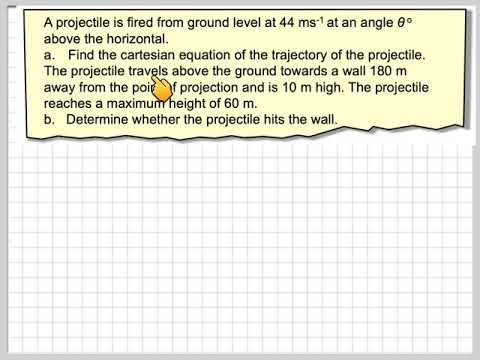 Determining whether a projectile hits a wall - YouTube