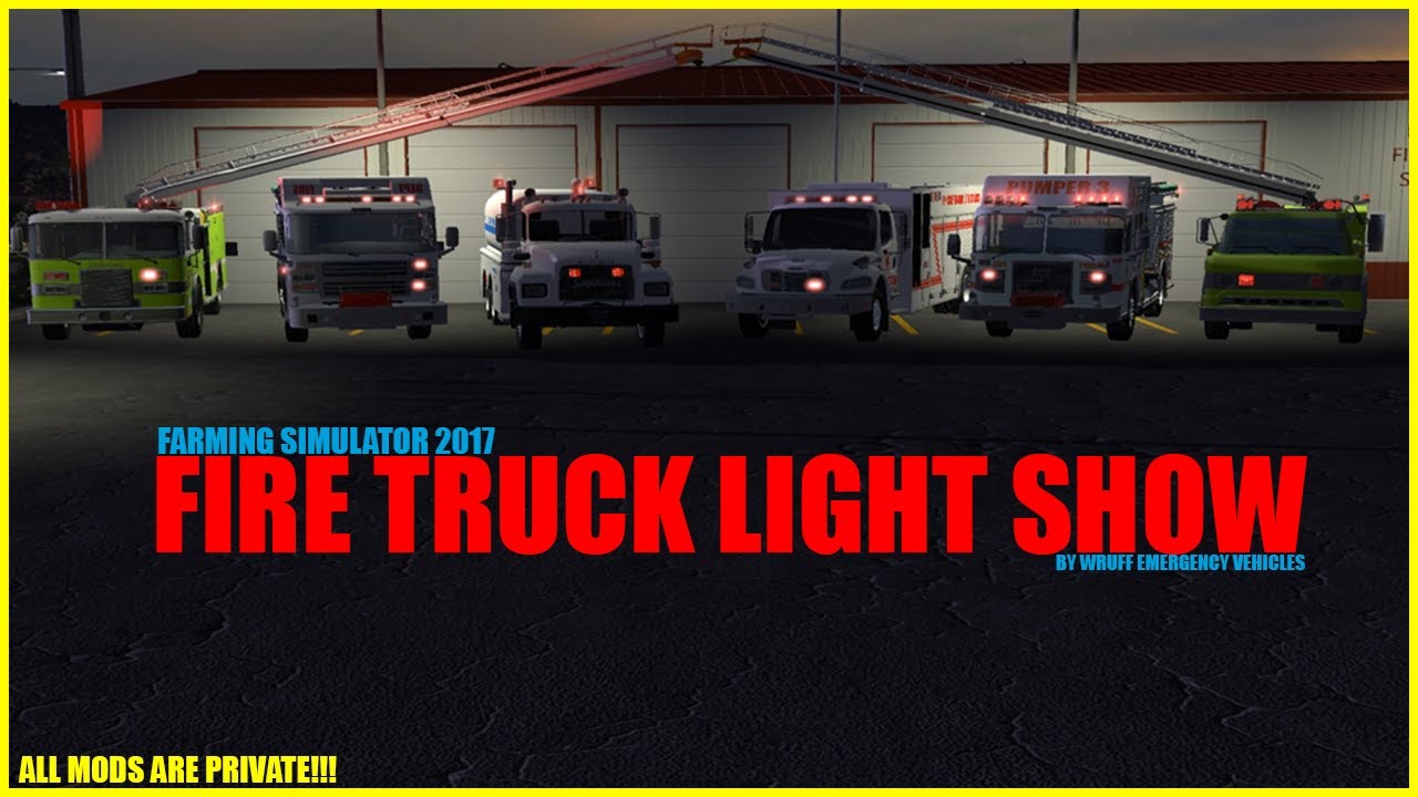 FS17 | FIRE TRUCK LIGHT SHOW - YouTube